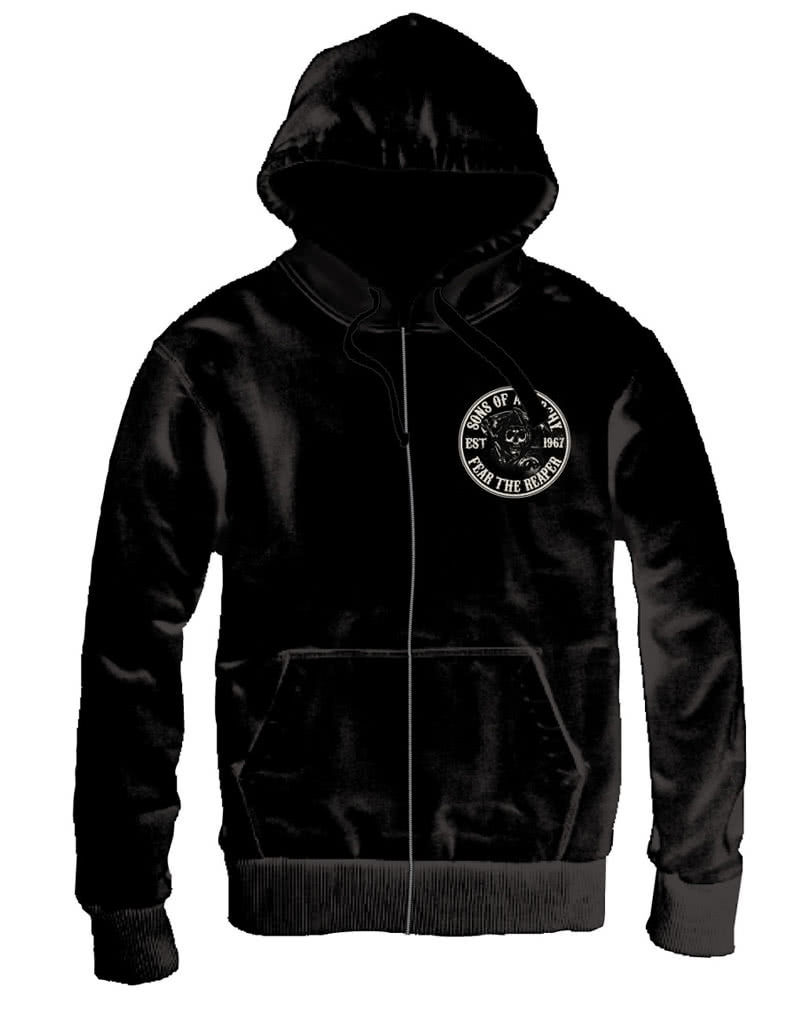 Sons Of Anarchy Reaper Hoodie For Fans Of Biker Tv Series Horror