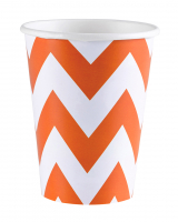 Orange Zick-Zack Pappteller 8 St. kaufen | Horror-Shop.com