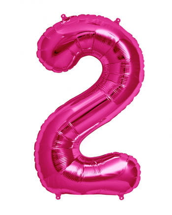 Foil Balloon number 2 Pink Pinker air balloon with 2 as a motive ...