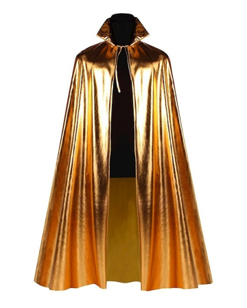 Eleganter Umhang in Metallic-Gold als Kostümzubehör | Horror-Shop.com