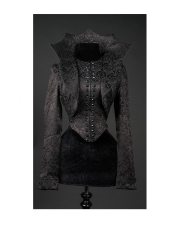 Evil Queen Jacket With Stand-up Collar Steampunk Fashion | Horror-Shop.com
