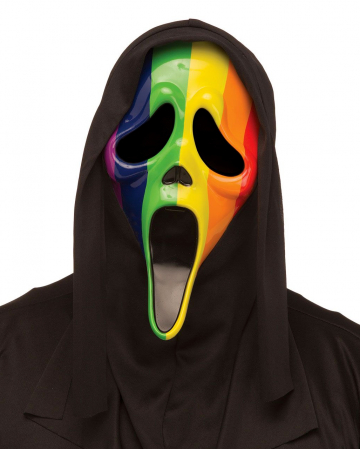 Ghost Face Pride Rainbow Mask With hood | Horror-Shop.com