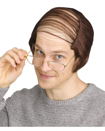 Semi Bald Wig Brown for carnival & theater | Horror-Shop.com