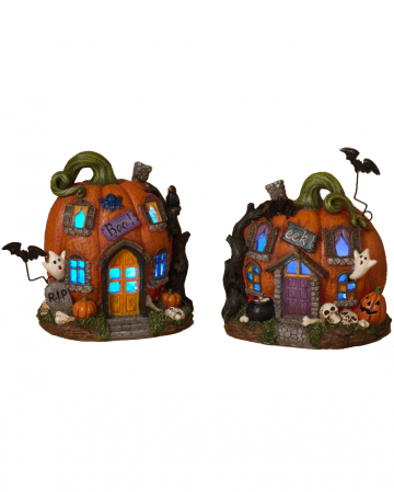 Halloween Pumpkin Haunted House With LED 21cm ★ Buy | Horror-Shop.com