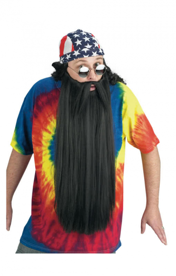Ultra long black beard | Rocker beard made of synthetic hair | Horror ...