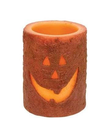 Vintage Jack-O-Lantern LED Wax Candle With Timer 10cm | Order NOW ...