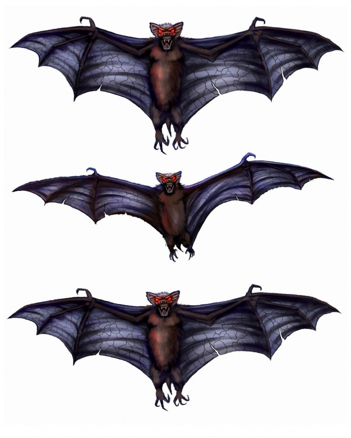 3D Fledermaus Fenster Sticker 3er Set für Halloween | Horror-Shop.com