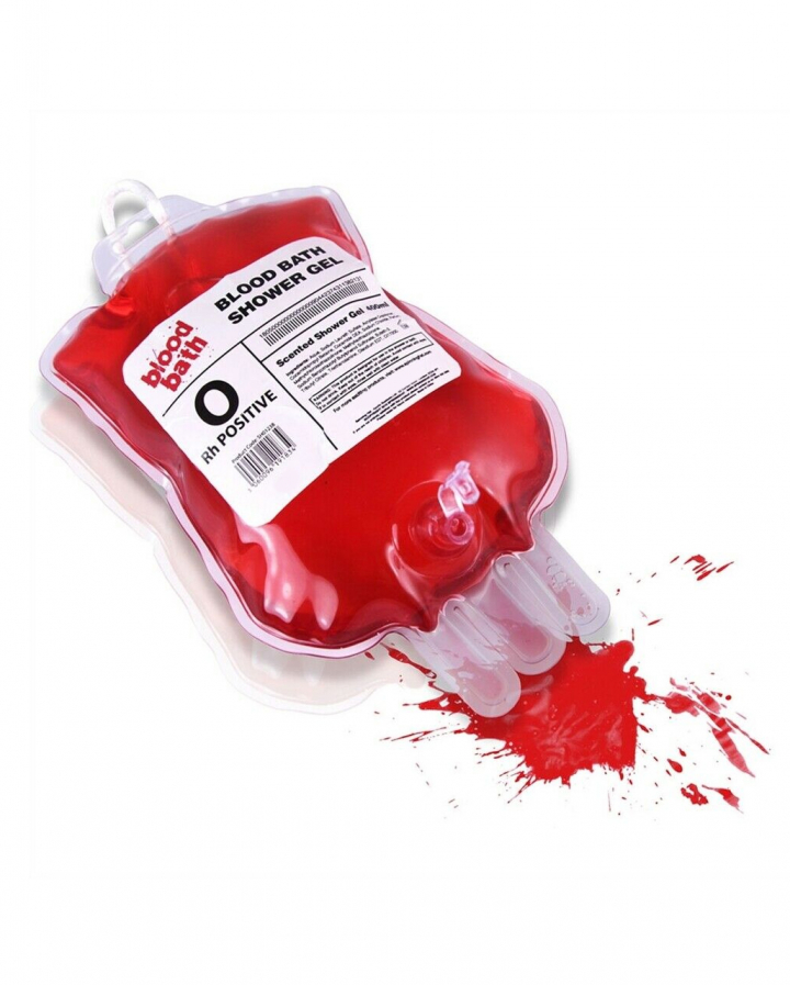 Blood Shower Gel In Transfusion Bag buy for 🎃 | Horror-Shop.com