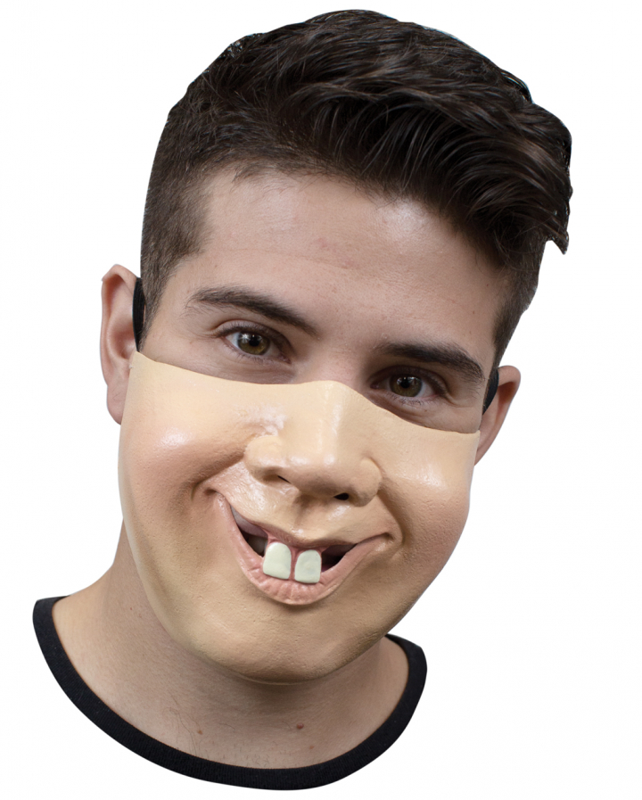 Chubby Hare Tooth Half Mask | Funny Halloween mask | Horror-Shop.com