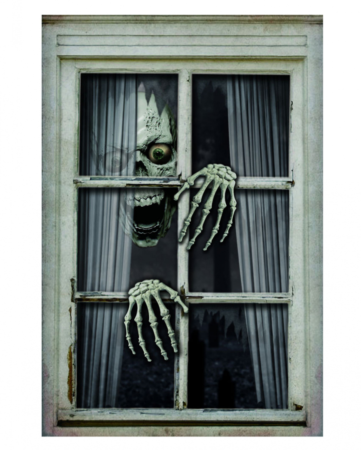 Creepy Skull Halloween Window Decoration | Order NOW | Horror-Shop.com