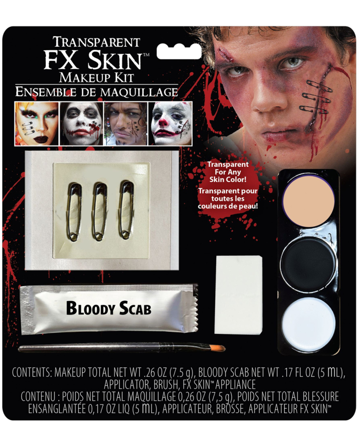 Stitched Skin Tear FX Wound Set 7 Pieces for Halloween | Horror-Shop.com
