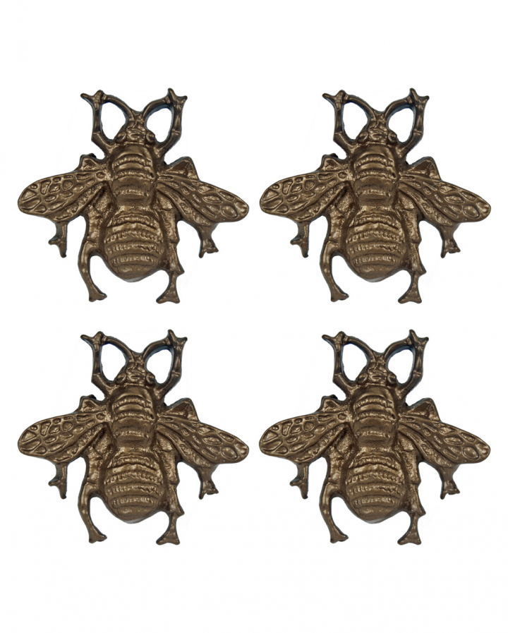 Gold Colored Bee Magnet 4 Pcs. | Vintage Home Decor | Horror-Shop.com
