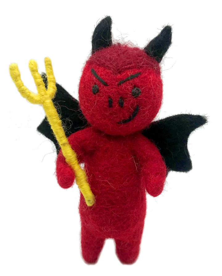 Halloween Devil With Trident Felt Figure as a gift idea | Horror-Shop.com