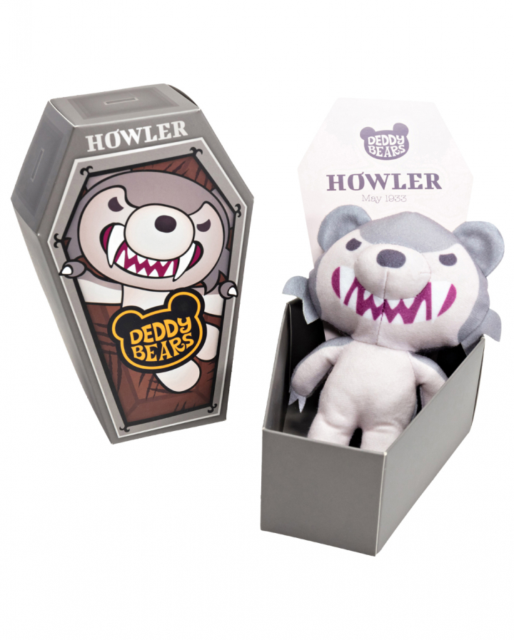Little Howler Deddy Bear In Coffin 14cm as a collector's item | Horror ...