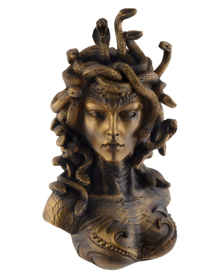 Medusa Bust Bronze Color 28cm | mythology deco | Horror-Shop.com