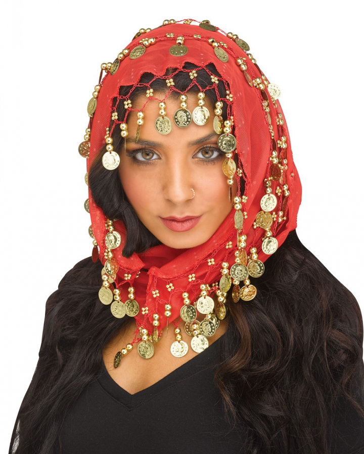 Mystic Red Cloth With Coins | Gypsy cloth | Horror-Shop.com