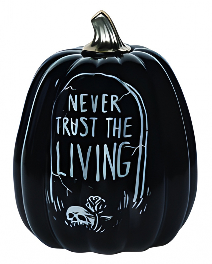 Never Trust The Living Gothic Pumpkin Decoration 24cm | Halloween ...
