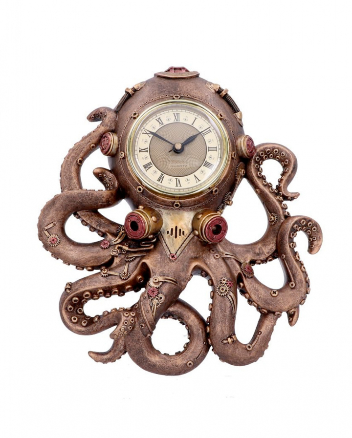 Octoclock Steampunk Octopus Wall Clock ★ | Horror-Shop.com