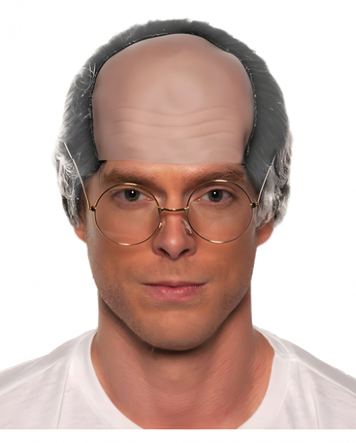 Grandpa With Half Bald Wig for carnival & theater | Horror-Shop.com