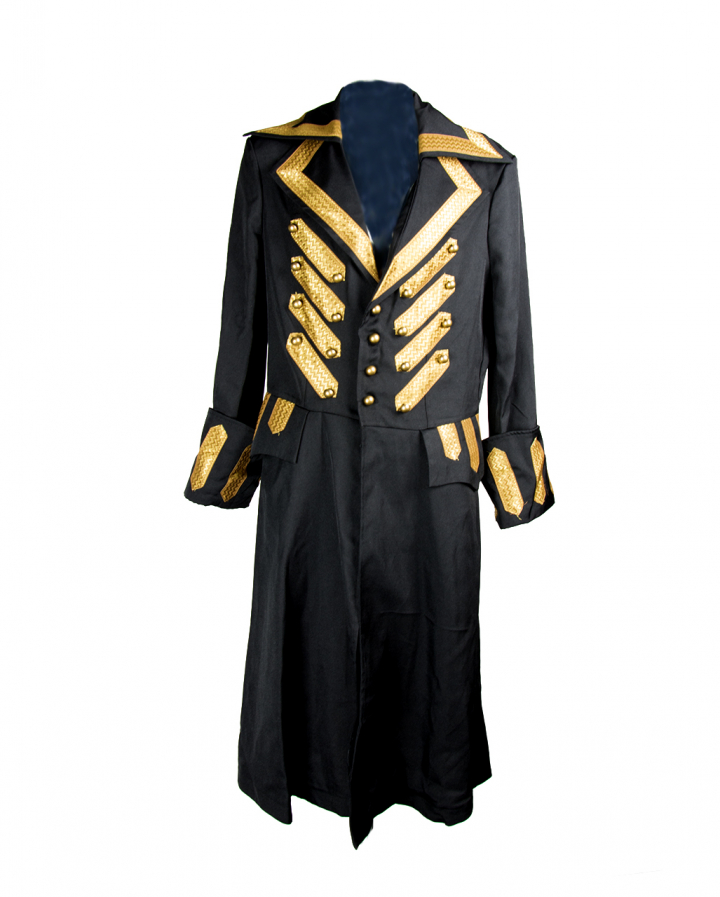 Pirate Jacket Deluxe Black for pirates costumes | Horror-Shop.com