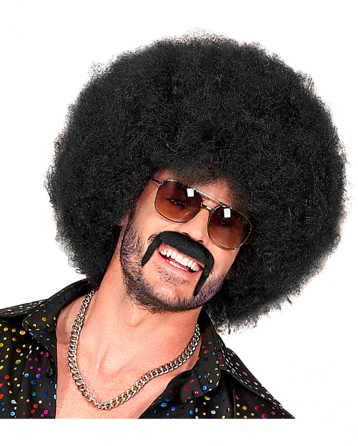 Macker Bart Economy schwarz Bart Schnauzer 70erJahre Bart | Horror-Shop.com