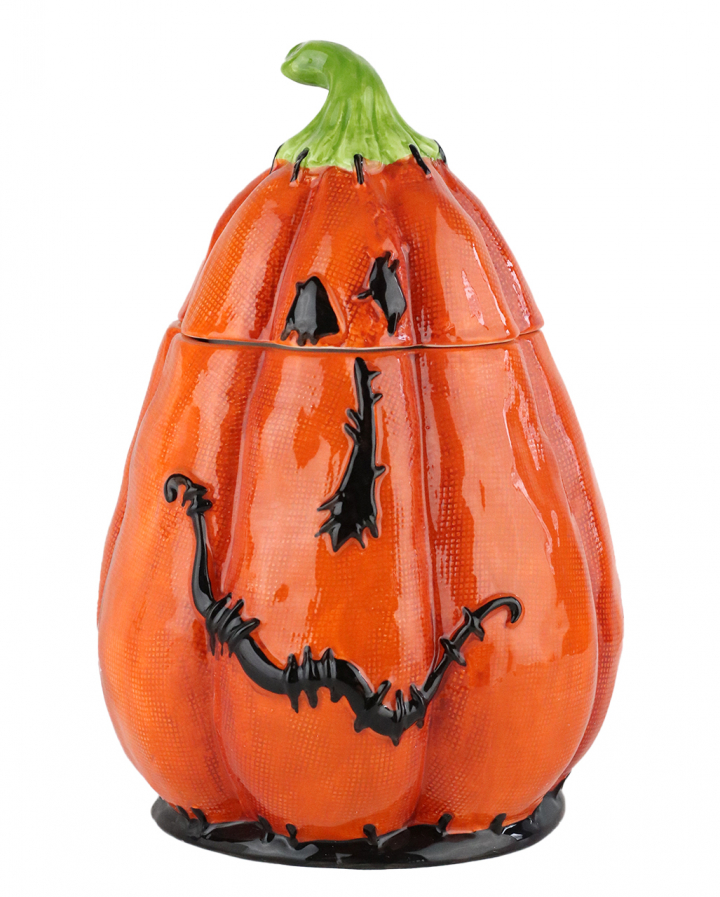 Stitched Pumpkin Ceramic Container | Halloween Homeware | Horror-Shop.com