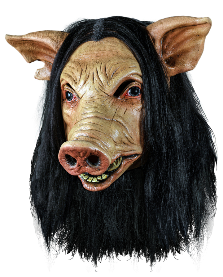 Torture Pig Mask With Hair | Sadist mask | Horror-Shop.com