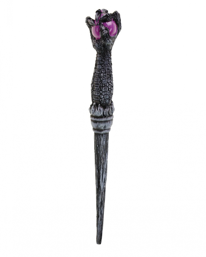 Magic Wand Dragon Hand With Purple Glass Ball ★ | Horror-Shop.com