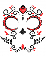 Catrina Glitter Face Sticker for the Day of the Dead 🎃 | Horror-Shop.com