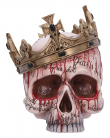 Macbeth Skull With Crown 15cm | Shakespeare Gothic Deco | Horror-Shop.com