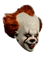 Pennywise IT Deluxe Maske mit Haaren Halloween & Horror Maske | Horror ...