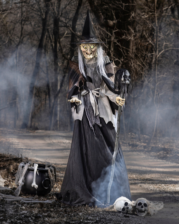 Halloween Animatronic Hexe Agatha 180cm für 🎃 kaufen | Horror-Shop.com