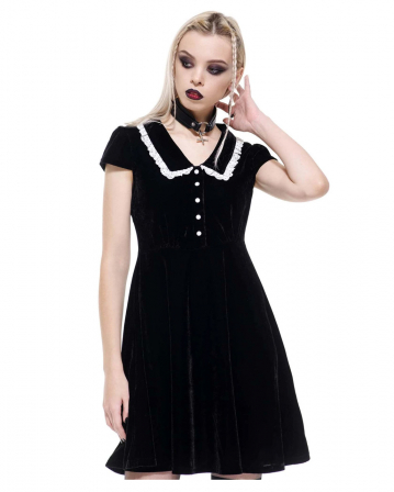 KILLSTAR Elissabat Collar Mini Dress for Gothic fans | Horror-Shop.com