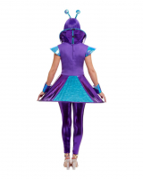 Purple Metallic Alien Ladies Costume for Fancy Dress Partys & Carnival ...