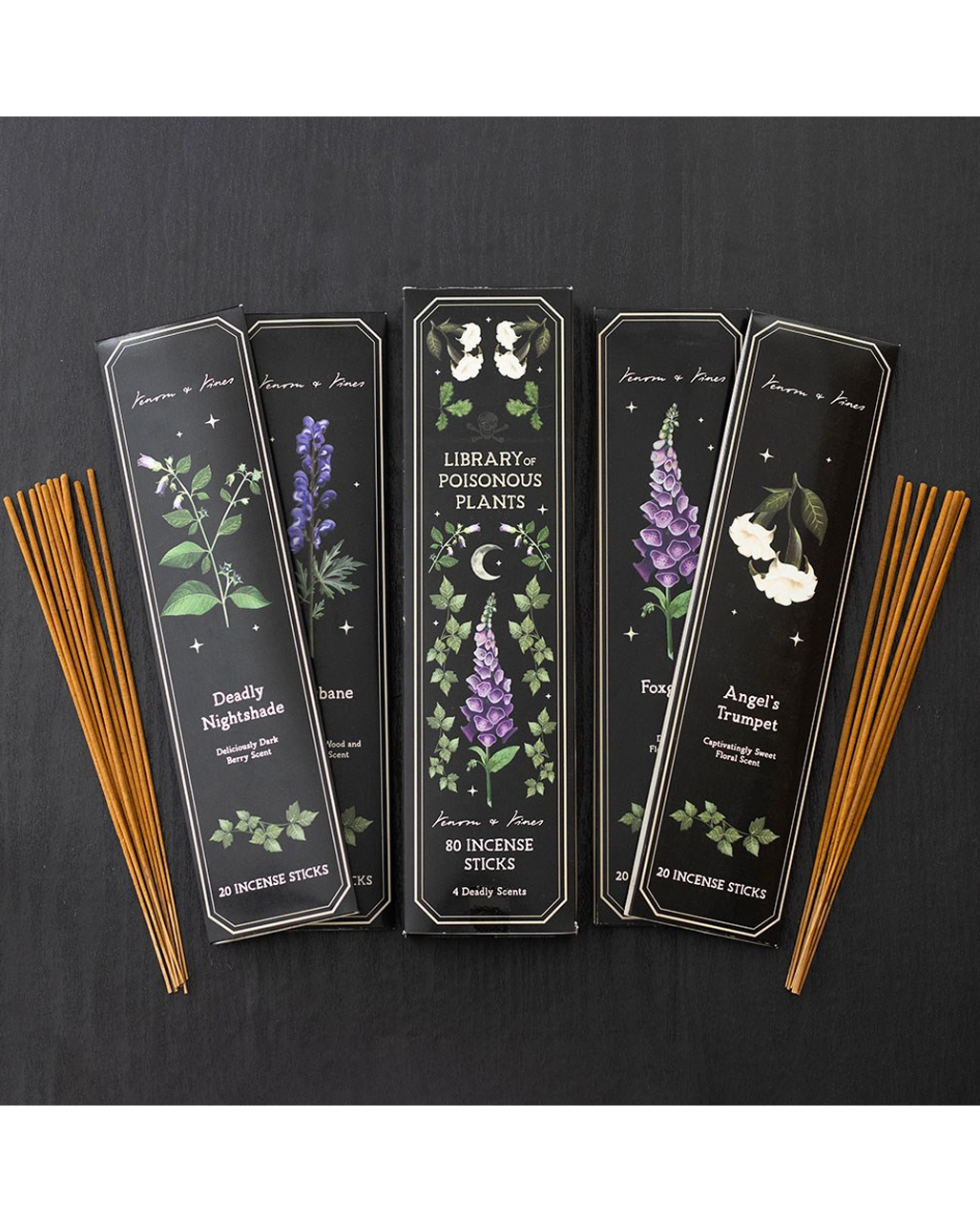 80 Pcs. "Poisonous Plants" Incense Sticks 4 Varieties order | Horror ...