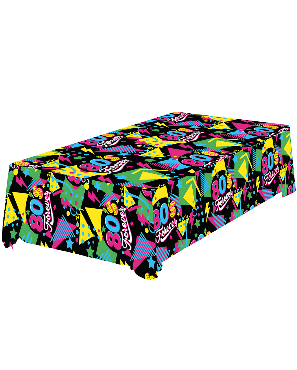 80's Forever Tablecloth 137x274cm for theme parties | Horror-Shop.com
