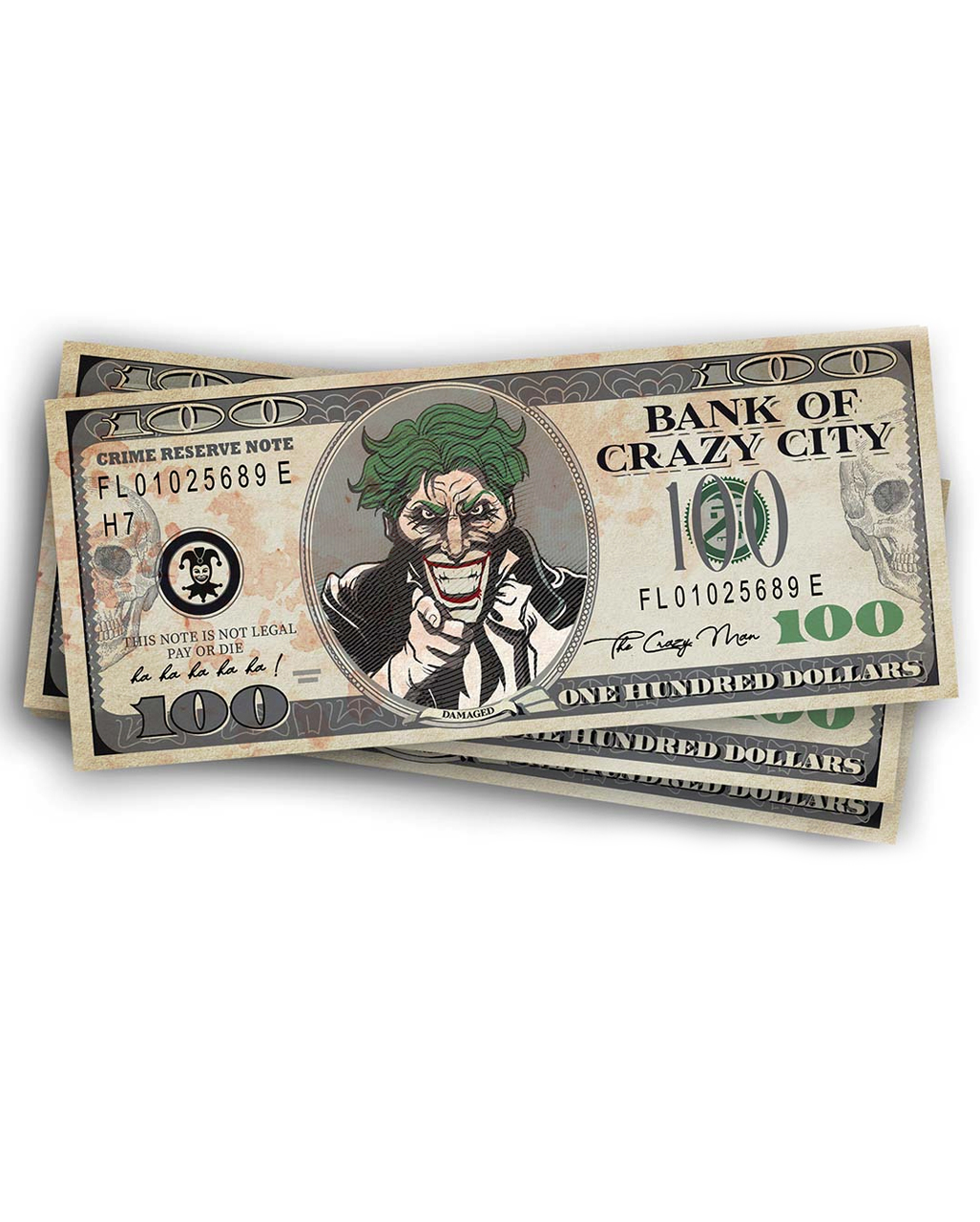 Bank Of Crazy City 100 Dollar Bills Play Money buy online! | Horror ...