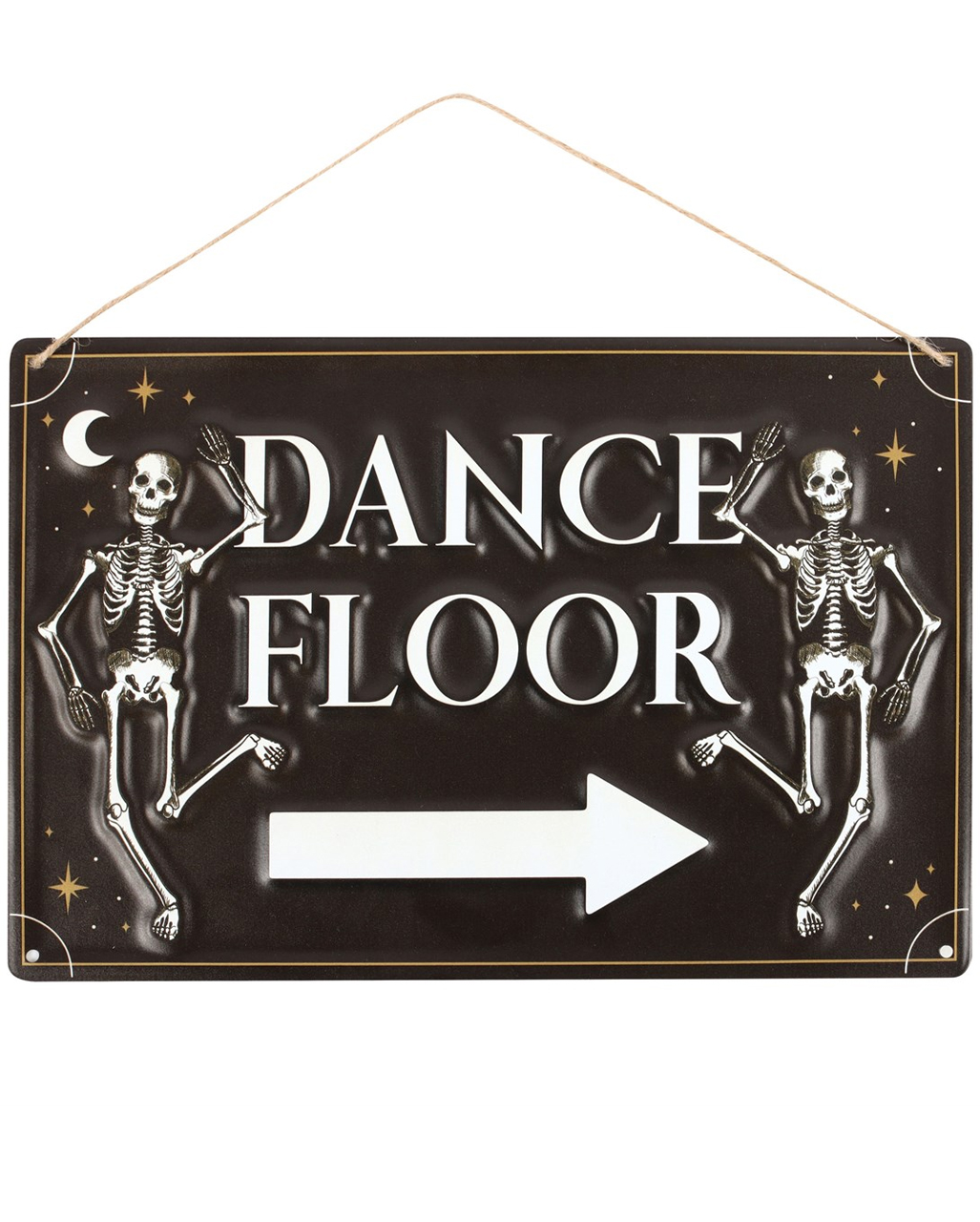 "Dance Floor" Metal Sign With Dancing Skeletons 30x20cm ★ | Horror-Shop.com