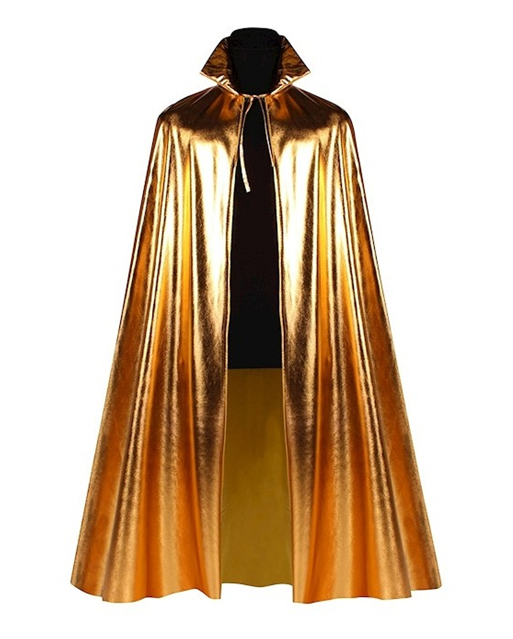 Elegant Cape In Metallic Gold as a costume accessory | Horror-Shop.com