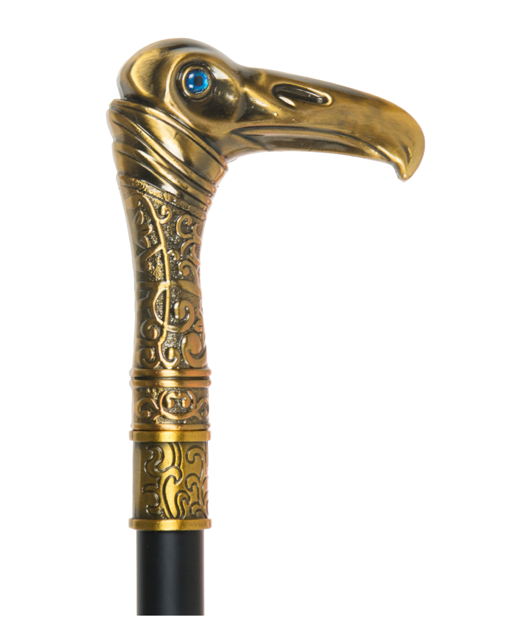 Walking Stick With Brass-colored Raven Head 95cm | Order NOW! | Horror ...