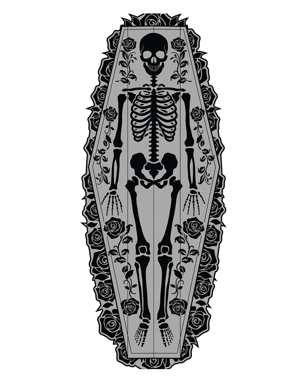 Gothic Skeleton Lace Table Runner 60x183cm Halloween Feko | Horror-Shop.com