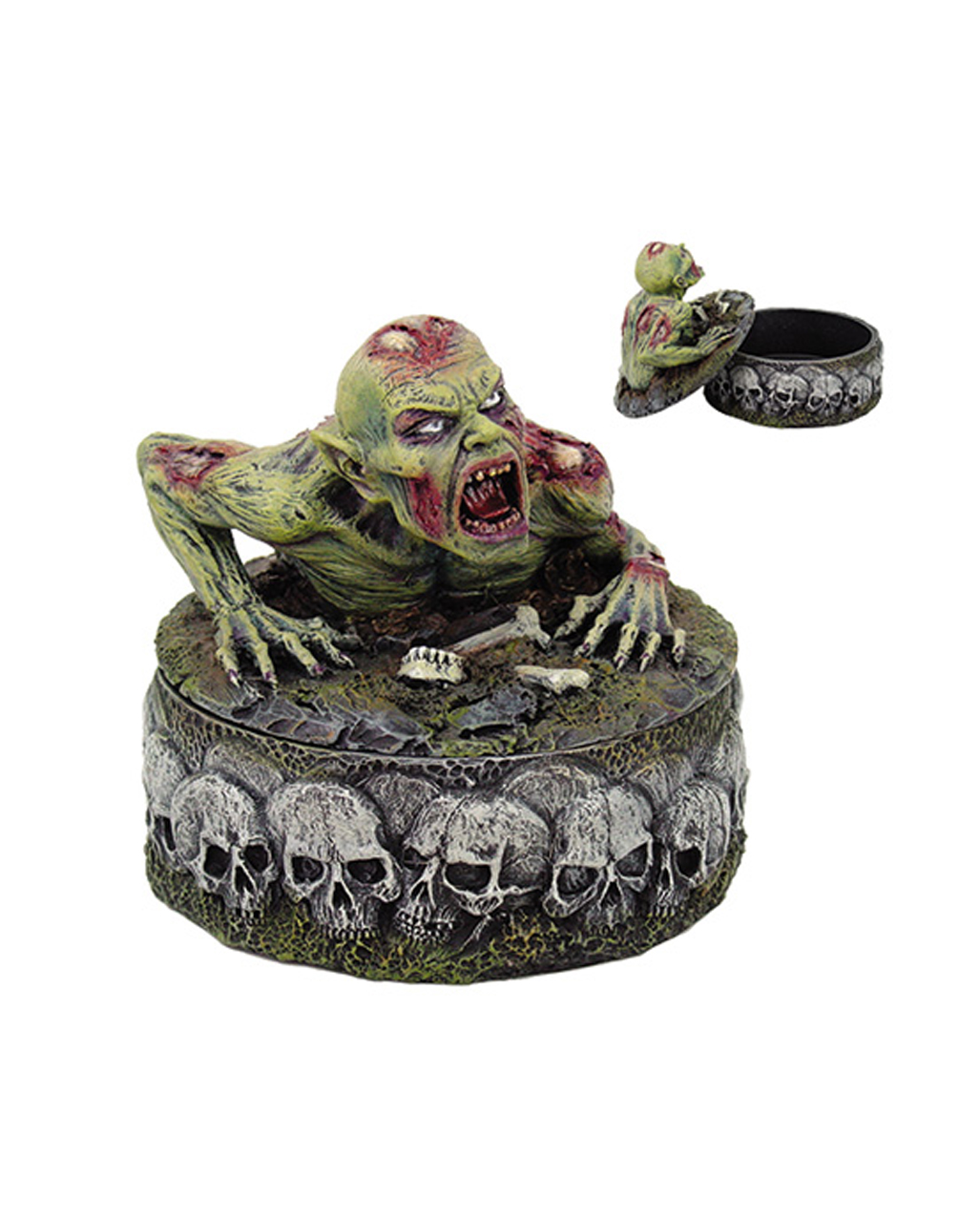 Groundbreaker Zombie Casket 11cm as table decoration | Horror-Shop.com