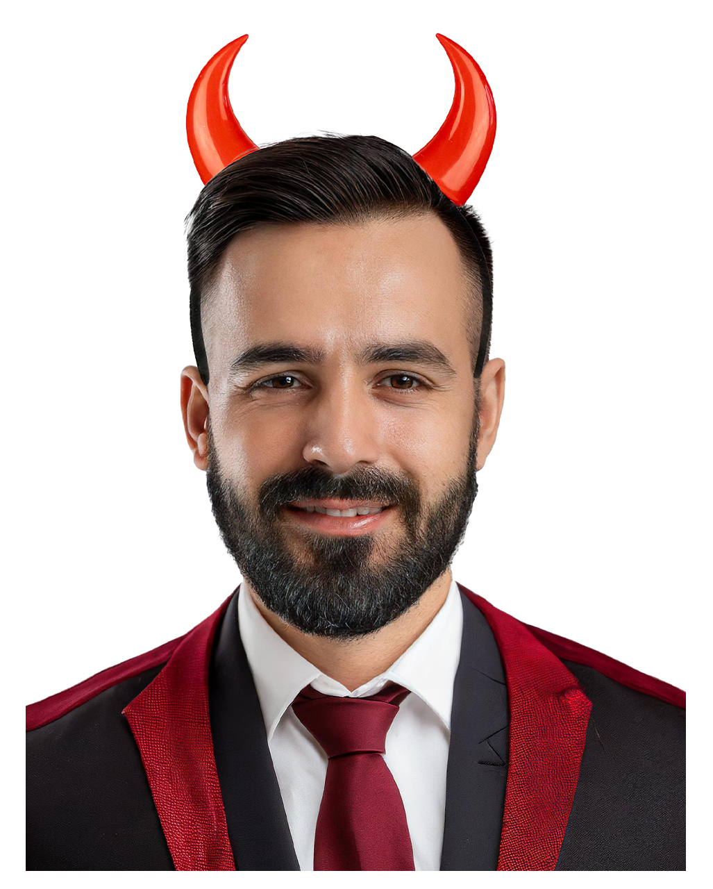 Hairband With Red Devil Horns für Halloween🎃 | Horror-Shop.com