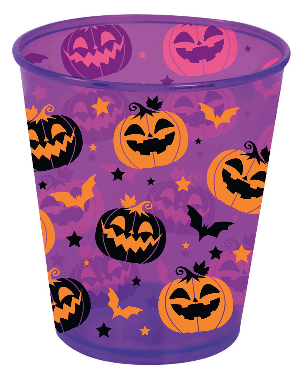 Halloween Pumpkin & Bat Party Cup 10cm ★ | Horror-Shop.com