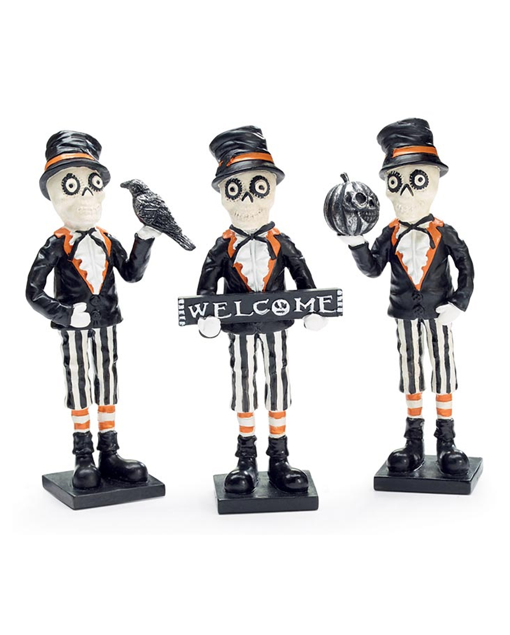 Halloween Skeleton Figurine with Top Hat & Surprise 17cm | Horror-Shop.com