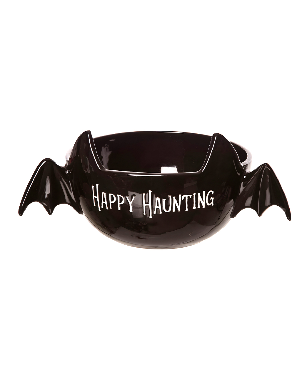 Bat "Happy Haunting" Candy Dish Buy ★ | Horror-Shop.com