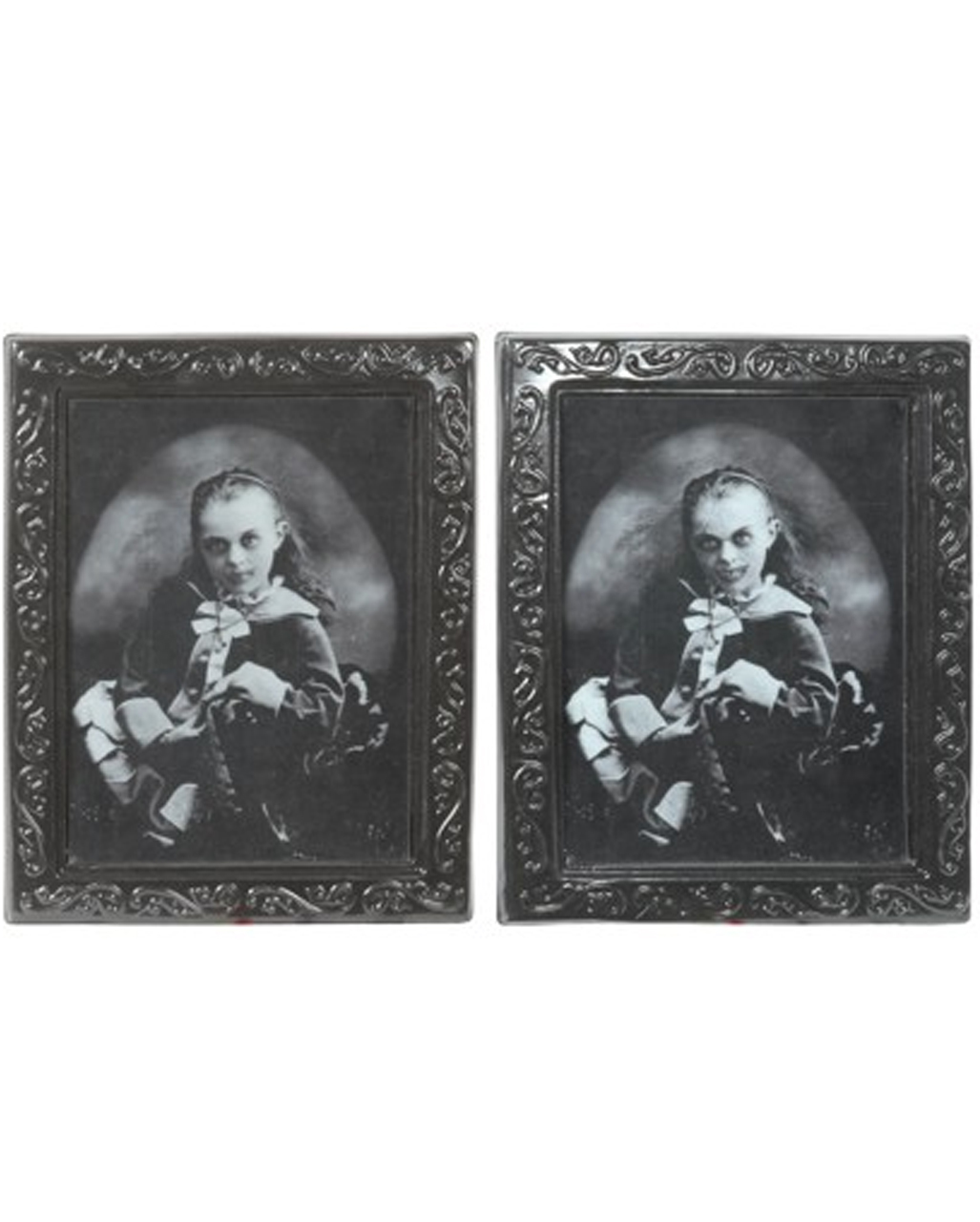 Hologram Mural Zombie Girl 22x30 Cm for Halloween | Horror-Shop.com