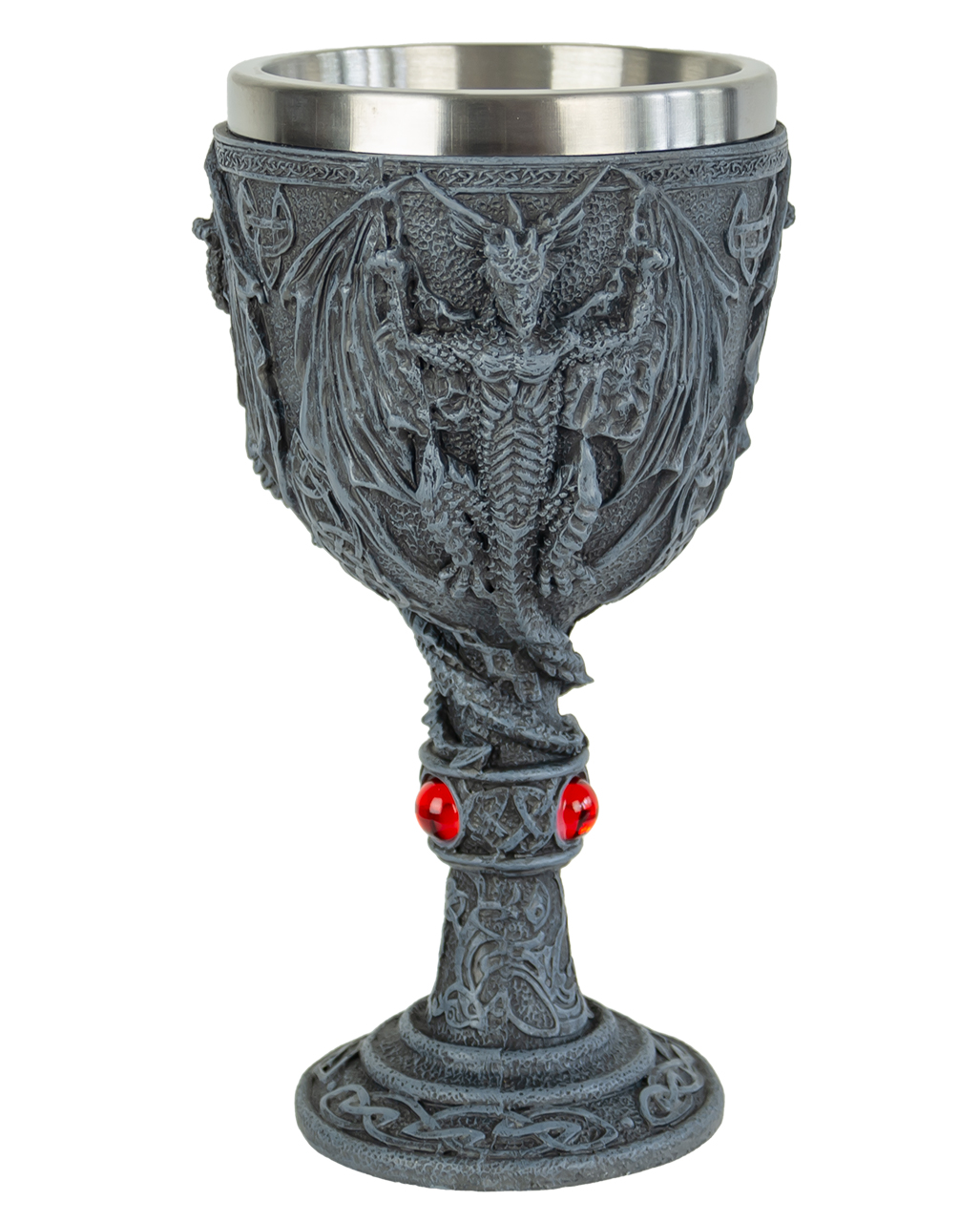 Impressive Dragon Chalice With Gemstones 20cm as table decoration ...