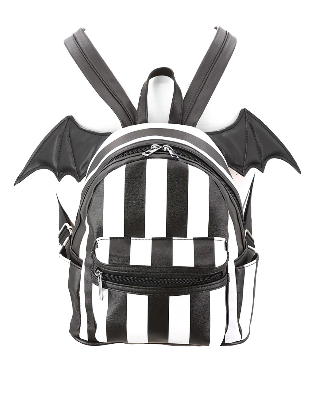Small Striped Backpack With Bat Wings ★ | Horror-Shop.com