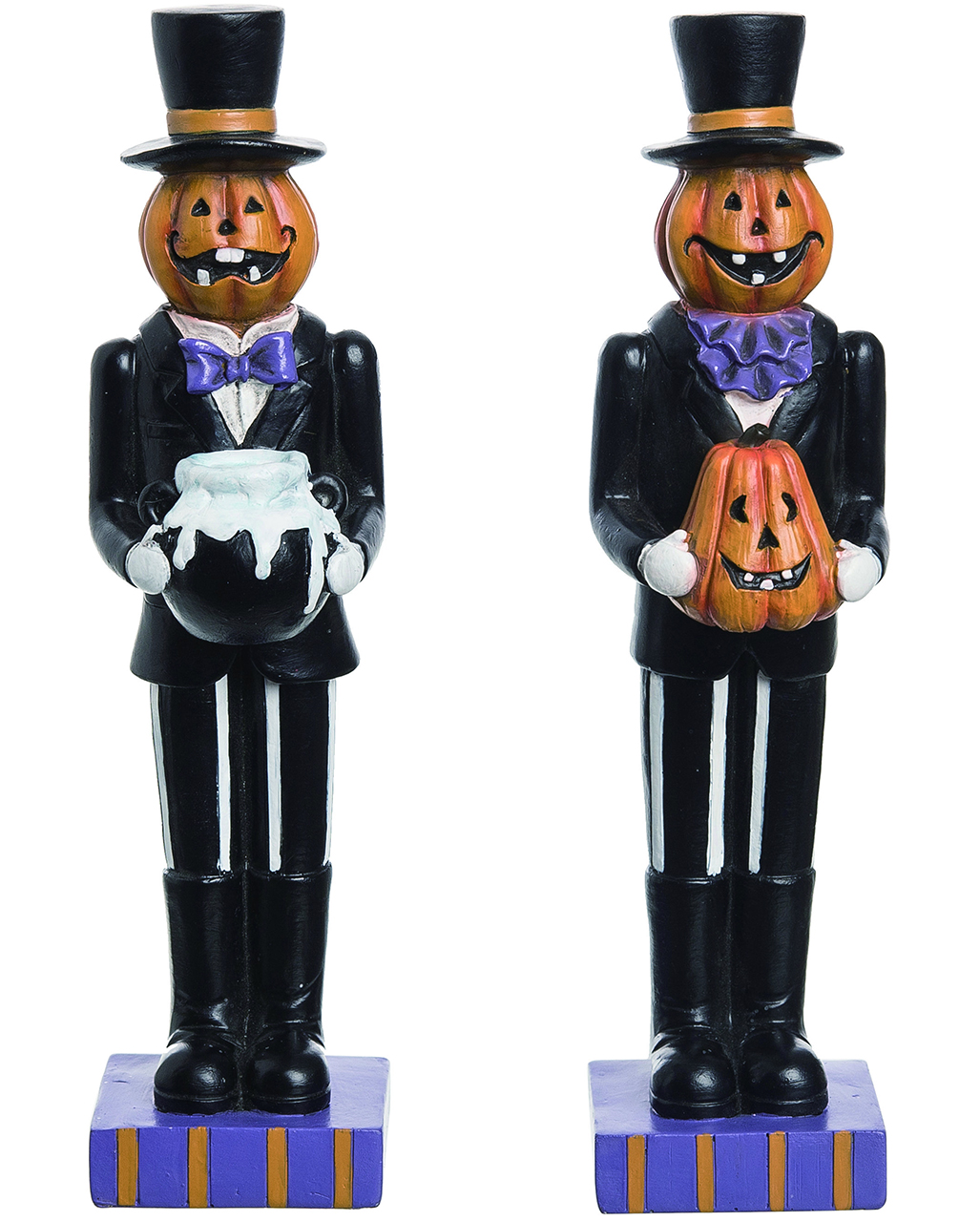 Pumpkin Gentleman With Top Hat Decoration Figure | Horror-Shop.com